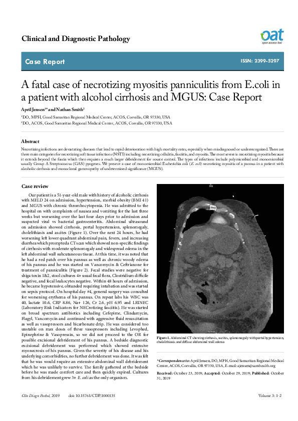 (PDF) Case Report: A fatal case of necrotizing myositis panniculitis ...