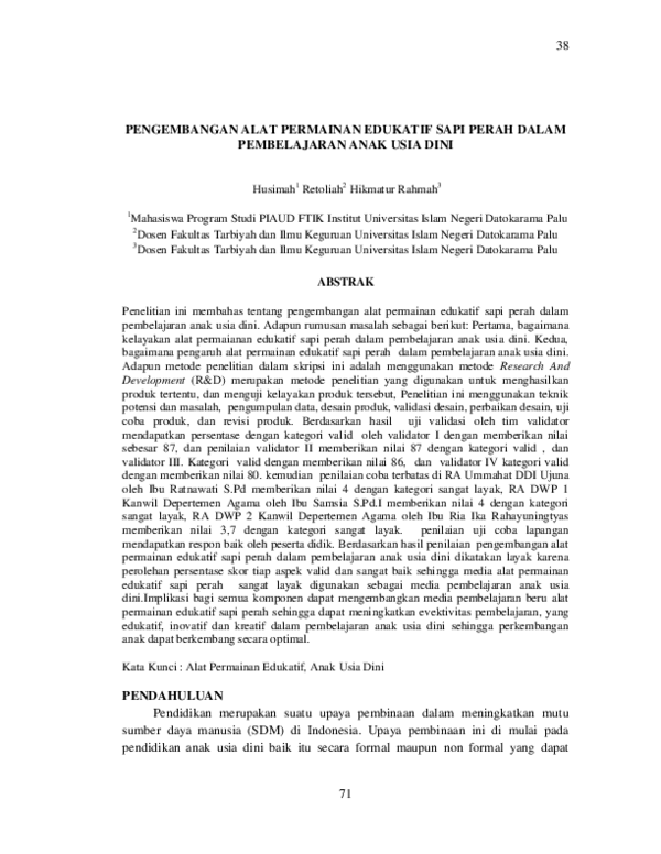 (PDF) Pengembangan Alat Permainan Edukatif Sapi Perah Dalam ...