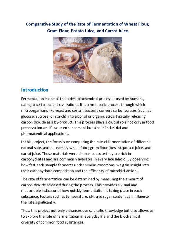 (PDF) Comparative Study of the Rate of Fermentation of Wheat Flour ...