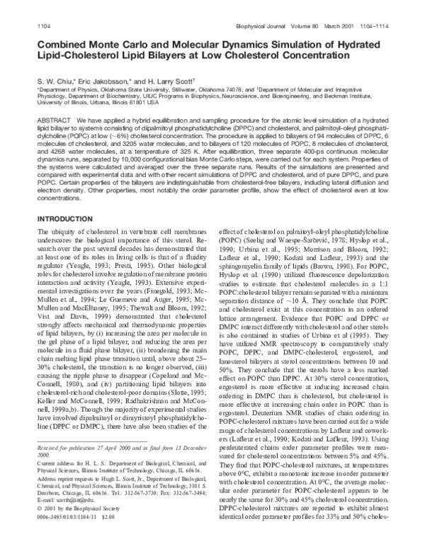 (PDF) Combined Monte Carlo and Molecular Dynamics Simulation of ...