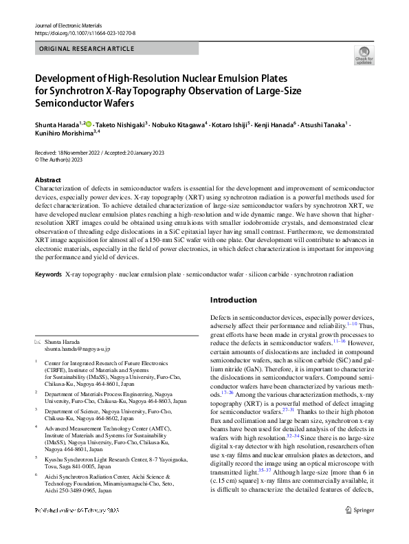 (PDF) Development of high-resolution nuclear emulsion plates for ...