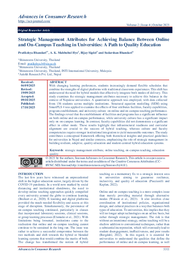 (PDF) Strategic Management Attributes for Achieving Balance Between ...