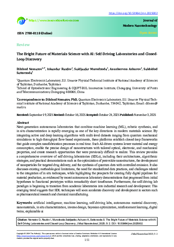 (PDF) The Bright Future of Materials Science with AI: Self-Driving ...