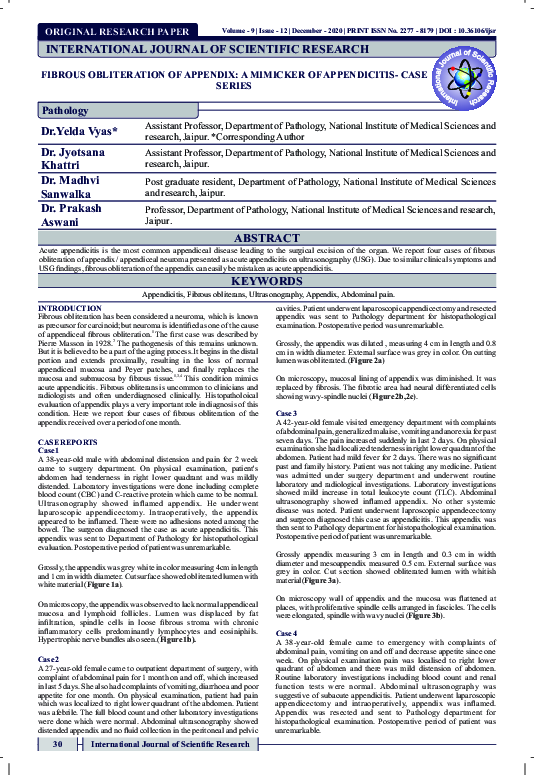 (PDF) Fibrous Obliteration of Appendix: A Mimicker of Appendicitis ...