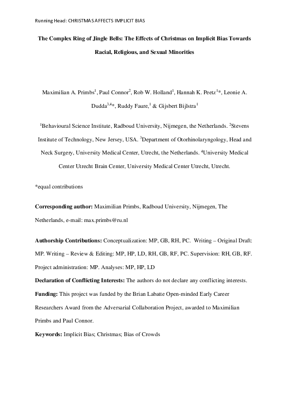 (PDF) The Complex Ring of Jingle Bells: The Effects of Christmas on ...