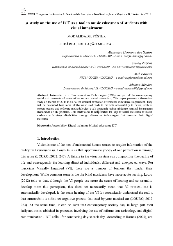 (PDF) A study on the use of ICT as a tool in music education of ...