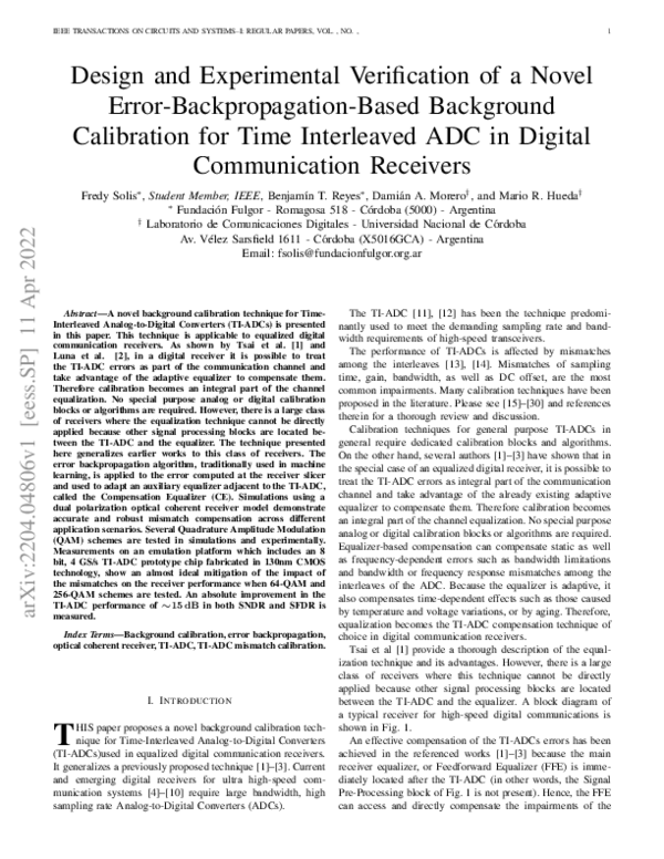 (PDF) Design and Experimental Verification of a Novel Error-Backpropagation-Based Background ...