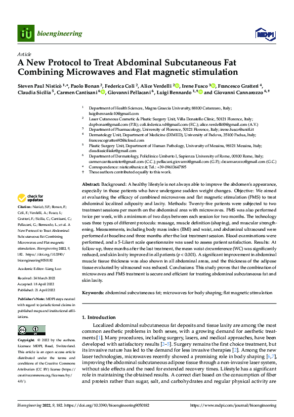 (PDF) A New Protocol to Treat Abdominal Subcutaneous Fat Combining ...