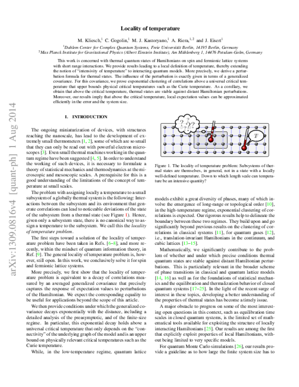 (PDF) Correlations in thermal quantum states
