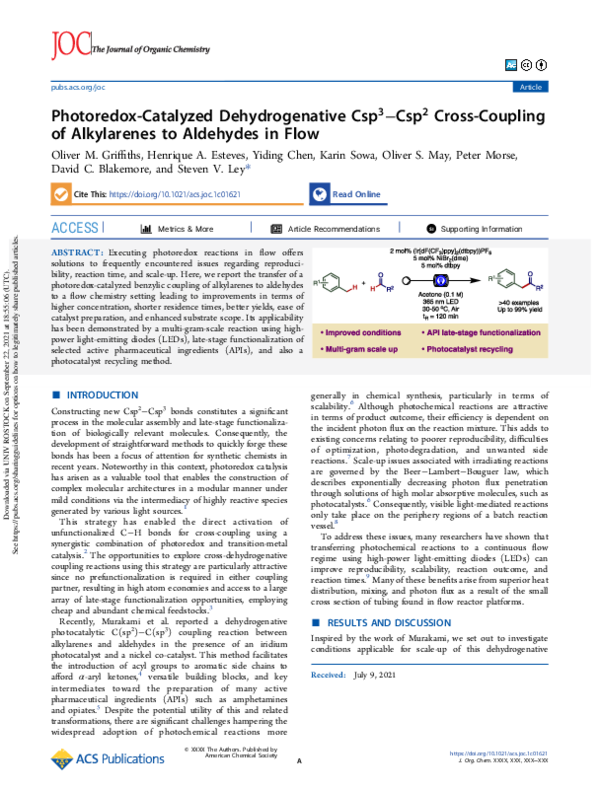 (PDF) Photoredox-Catalyzed Dehydrogenative Csp 3 -Csp 2 Cross-Coupling ...