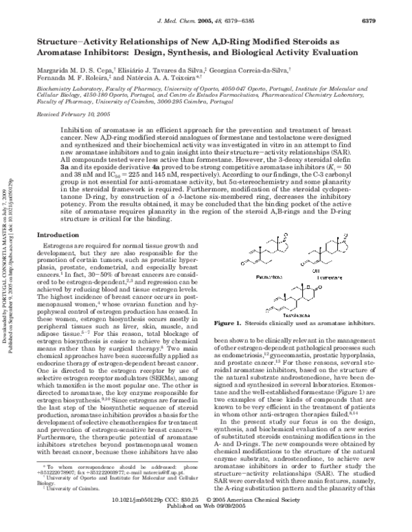 (PDF) Structure−Activity Relationships of New A,D-Ring Modified ...