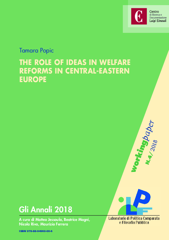 (PDF) The Role of Ideas in Welfare Reforms in Central-Eastern Europe