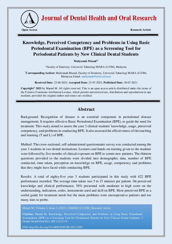 (PDF) Knowledge, Perceived Competency and Problems in Using Basic ...