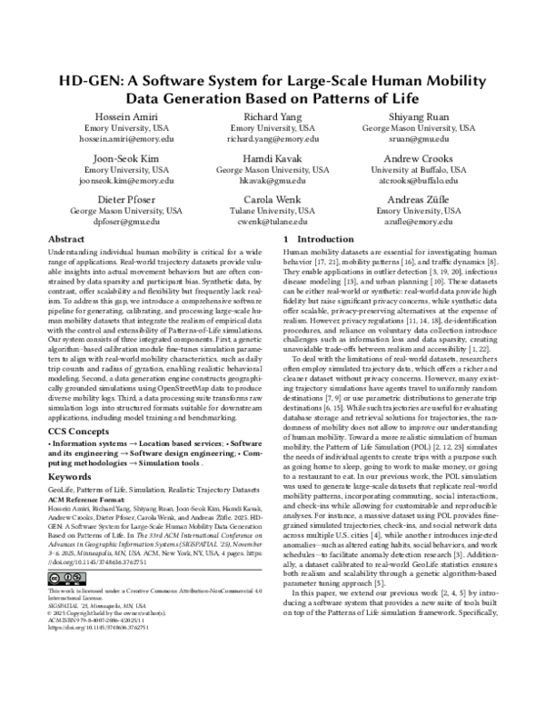 (PDF) HD-GEN: A Software System for Large-Scale Human Mobility Data ...