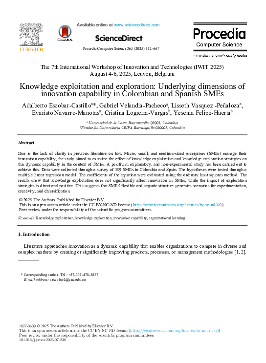 (PDF) Knowledge exploitation and exploration: Underlying dimensions of ...