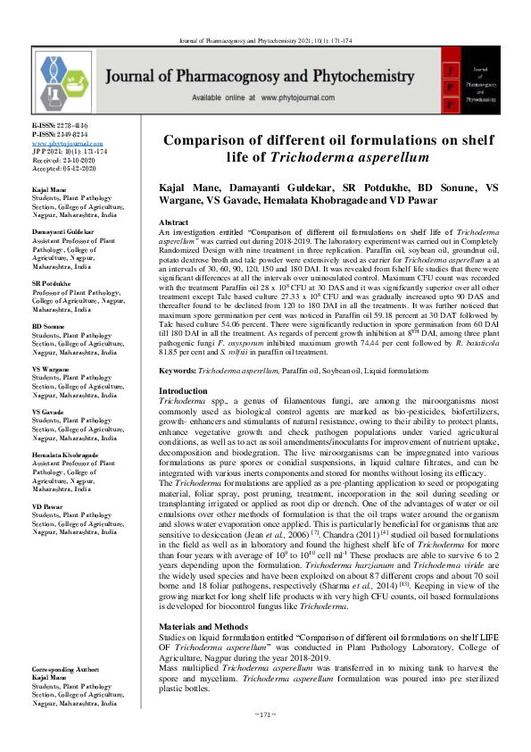 (PDF) Comparison of different oil formulations on shelf life of ...