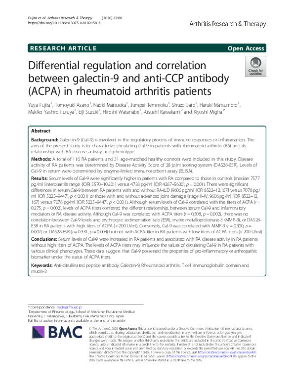 (PDF) Differential Regulation and Correlation between Galectin-9 and ...