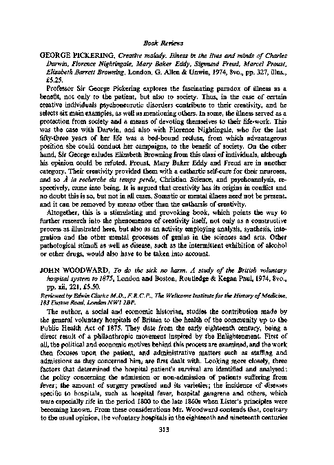 (PDF) Creative Malady. Illness in the Lives and Minds of Charles Darwin ...