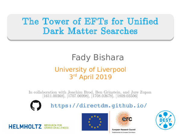 (PDF) The Tower of EFTs for Unified Dark Matter Searches