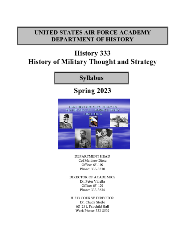 (PDF) Military Thought Syllabus