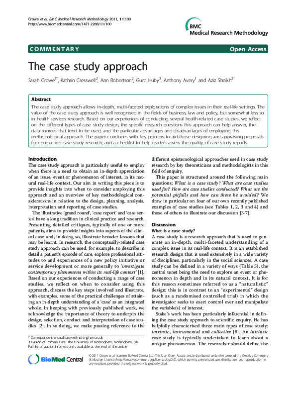 (PDF) The case study approach