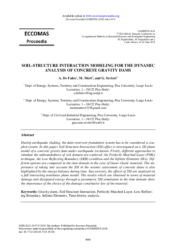 (PDF) Soil-Structure Interaction Modeling for the Dynamic Analysis of ...