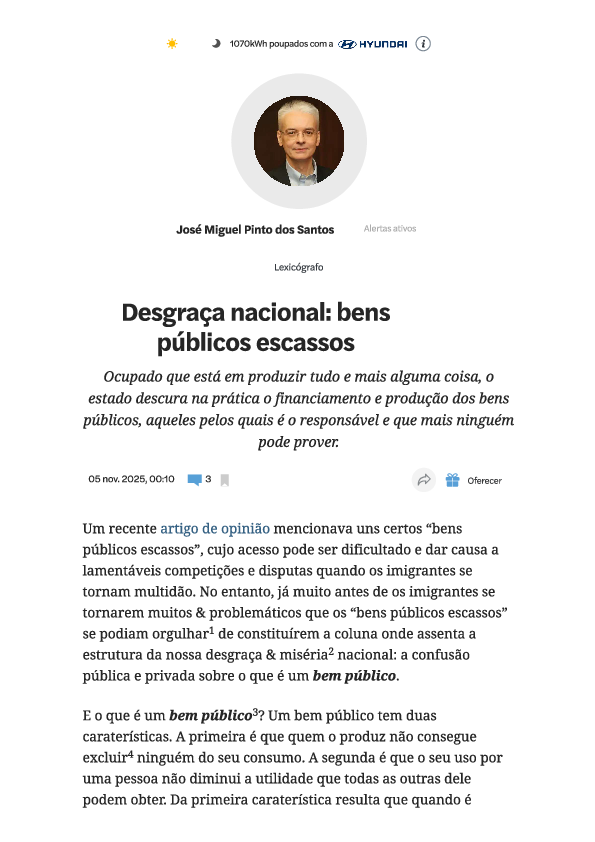 (PDF) Desgraça nacional: bens públicos escassos