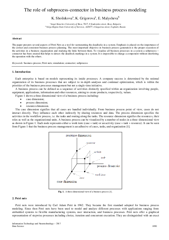 (PDF) The role of subprocess-connector in business process modeling
