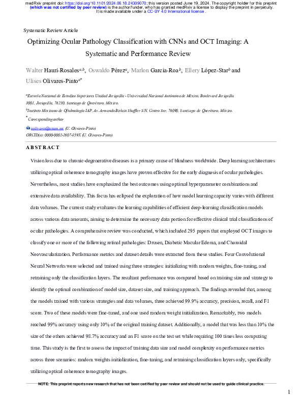 (PDF) Optimizing Ocular Pathology Classification with CNNs and OCT ...