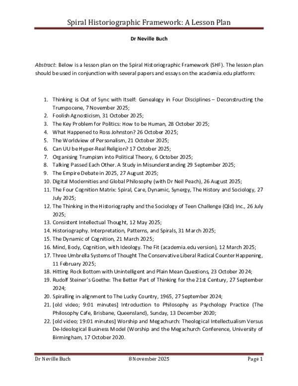 (PDF) Spiral Historiographic Framework. A Lesson Plan.