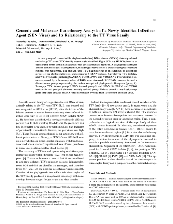 (PDF) Genomic and Molecular Evolutionary Analysis of a Newly Identified ...