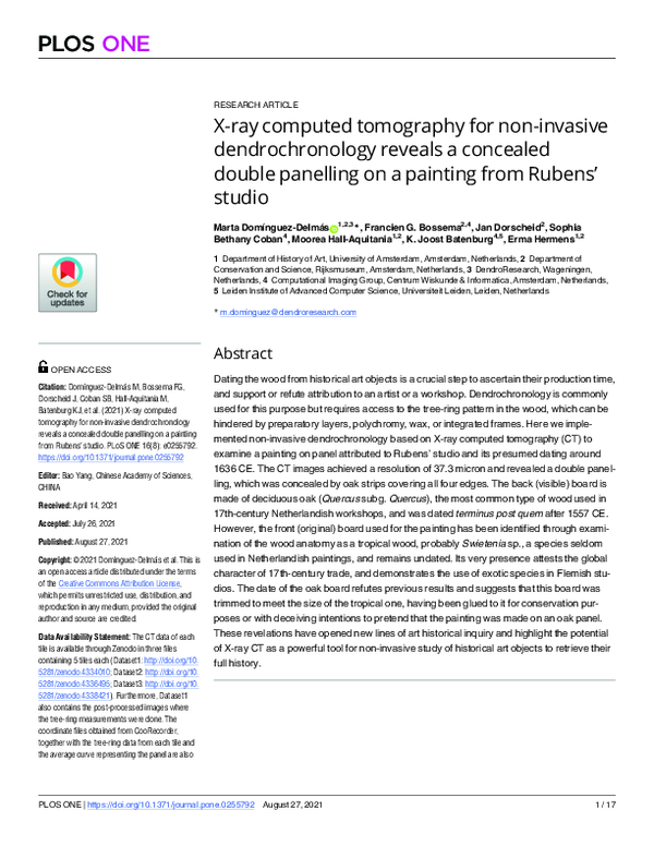 (PDF) X-ray computed tomography for non-invasive dendrochronology ...
