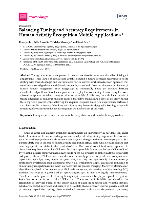 (PDF) Balancing Timing and Accuracy Requirements in Human Activity ...
