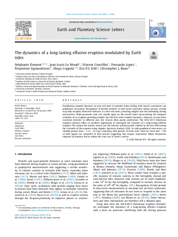 (PDF) Earth and Planetary Science Letters