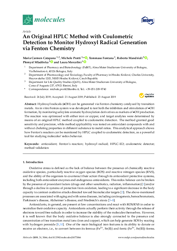 (PDF) An Original HPLC Method with Coulometric Detection to Monitor ...