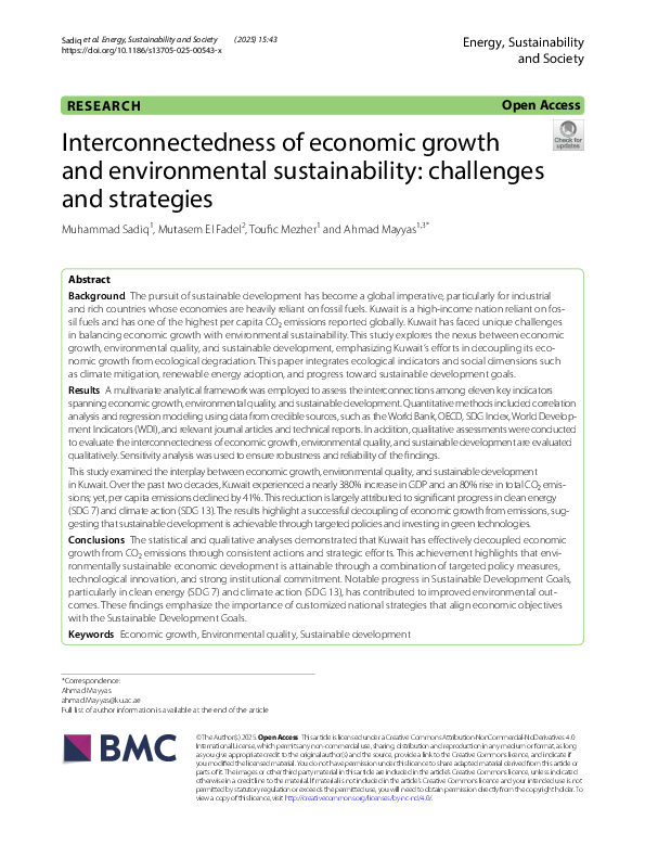 (PDF) Interconnectedness of economic growth and environmental ...