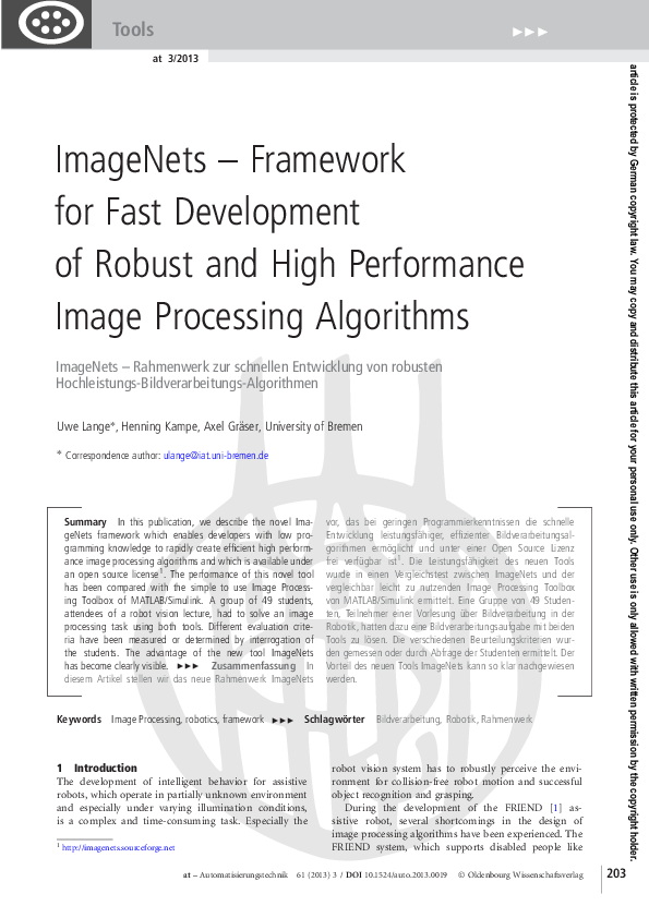 (PDF) ImageNets — Framework for Fast Development of Robust and High ...