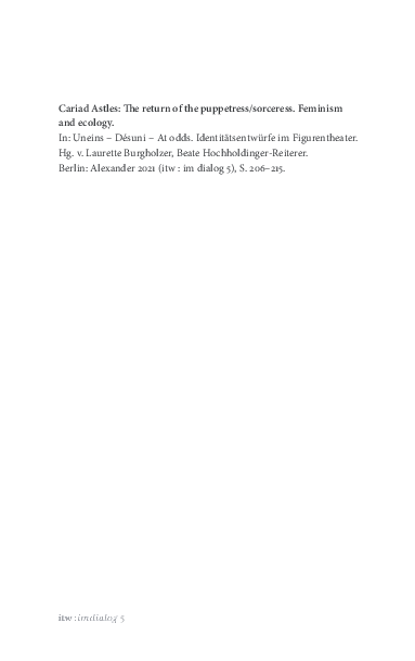 (PDF) The return of the puppetress / sorceress