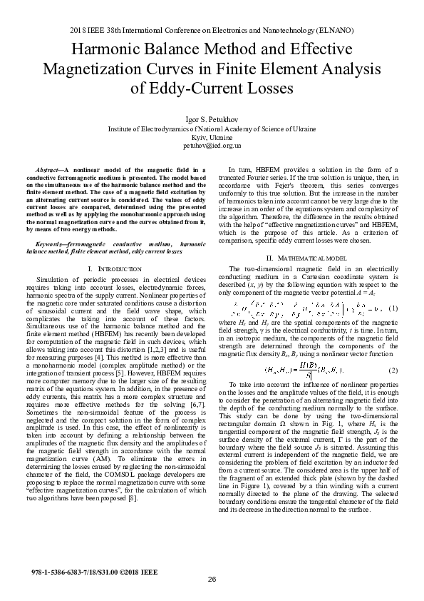 (PDF) Harmonic Balance Method and Effective Magnetization Curves in ...