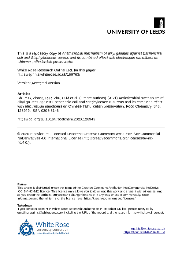 (PDF) Antimicrobial mechanism of alkyl gallates against Escherichia ...