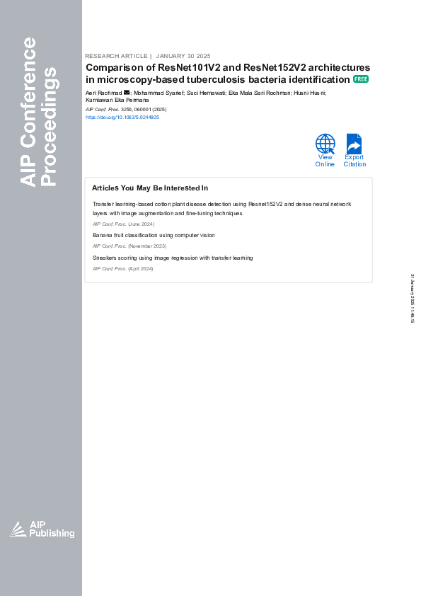 (PDF) Comparison of ResNet101V2 and ResNet152V2 architectures in ...