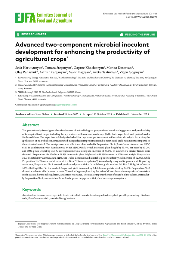 (PDF) Advanced two-component microbial inoculant development for ...