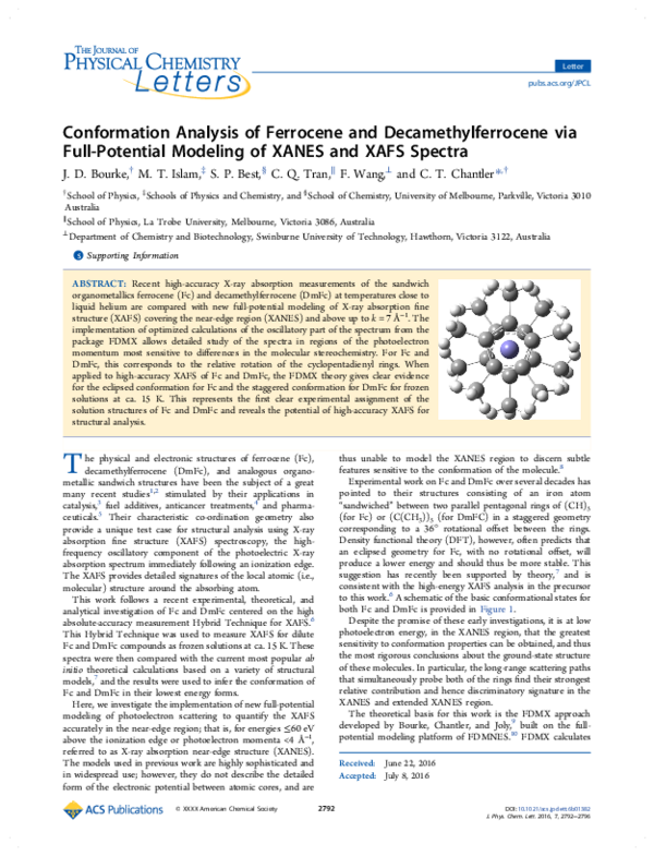 (PDF) Conformation Analysis of Ferrocene and Decamethylferrocene via ...