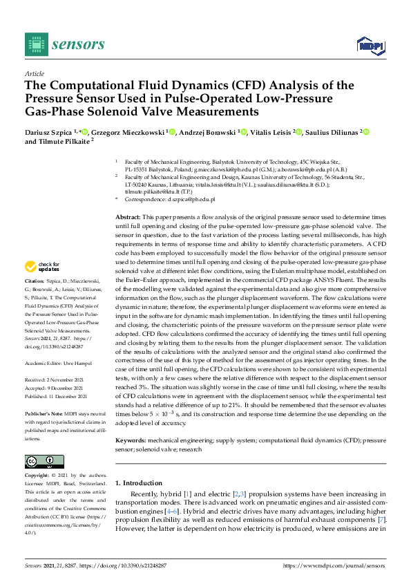 (PDF) The Computational Fluid Dynamics (CFD) Analysis of the Pressure ...