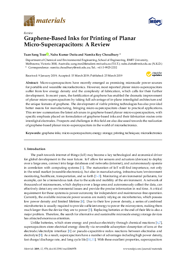 (PDF) Graphene-Based Inks for Printing of Planar Micro-Supercapacitors ...