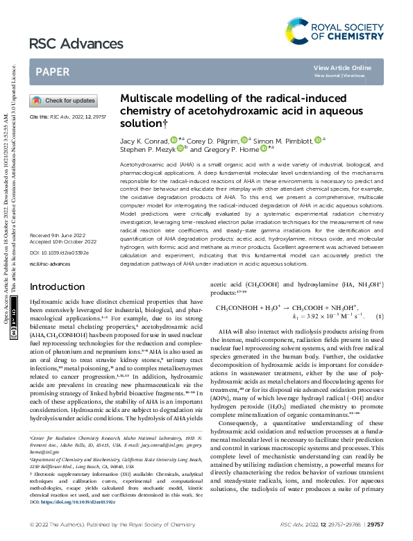 (PDF) Multiscale modelling of the radical-induced chemistry of ...