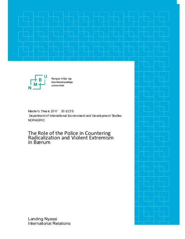 (PDF) The role of the police in countering radicalization and violent extremism in Bærum