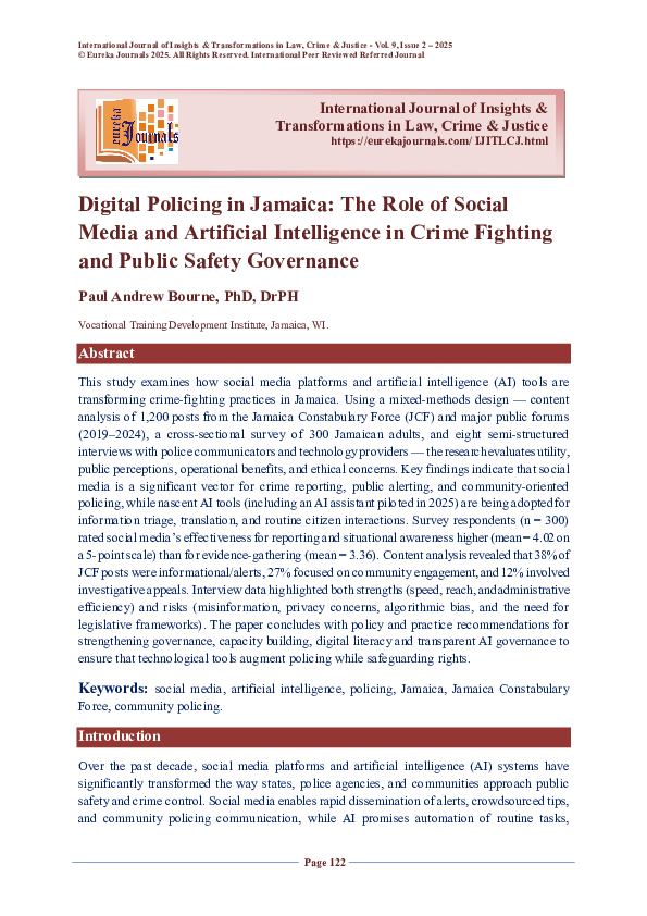 (PDF) Digital Policing in Jamaica: The Role of Social Media and ...