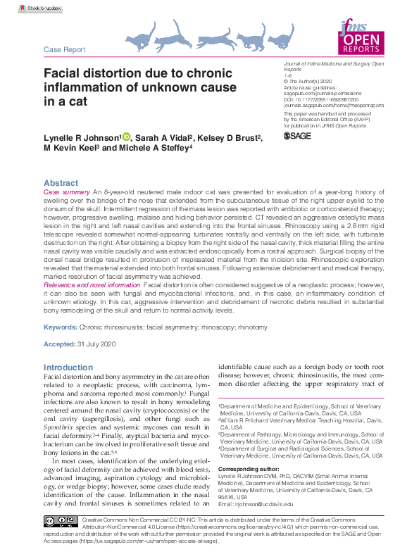 (PDF) Facial distortion due to chronic inflammation of unknown cause in ...