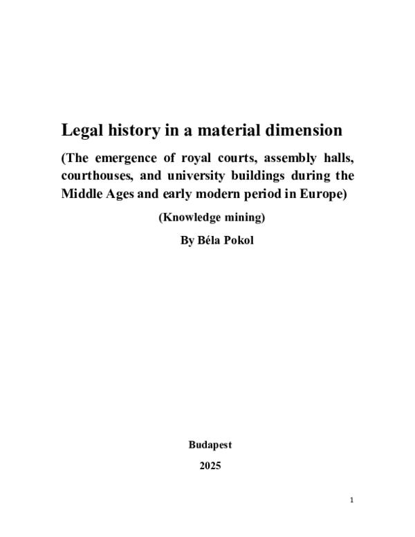 (PDF) Legal history in a material dimension (The emergence of royal ...